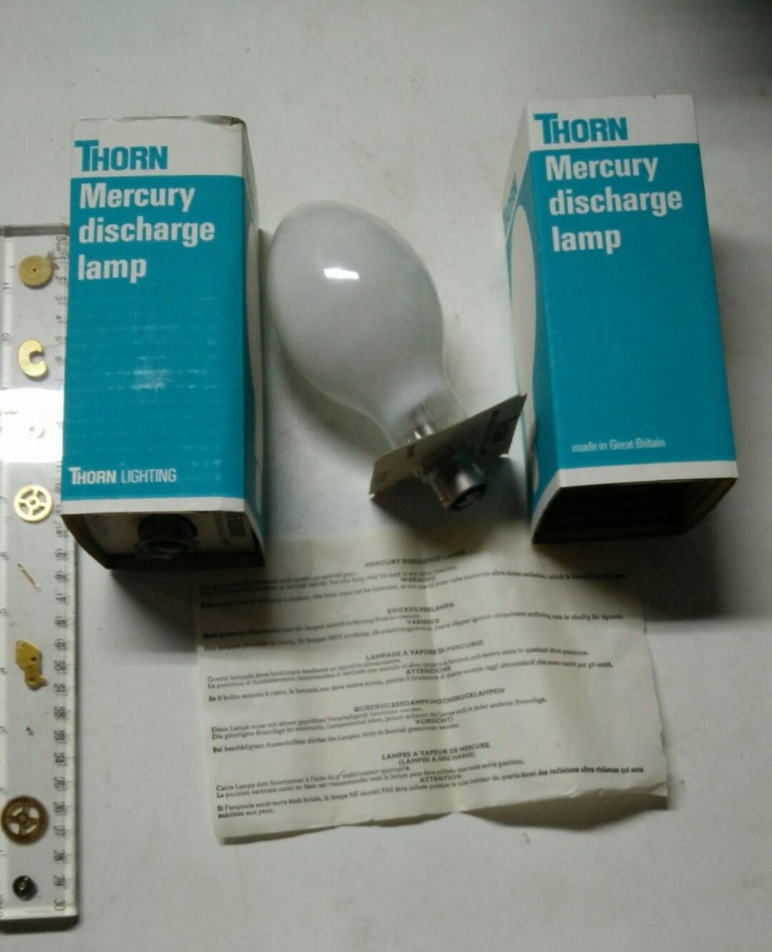 Thorn Mercury Discharge 80w MBF/U 'kolorlux' B.A.C. Great Britain 2 Pcs ...