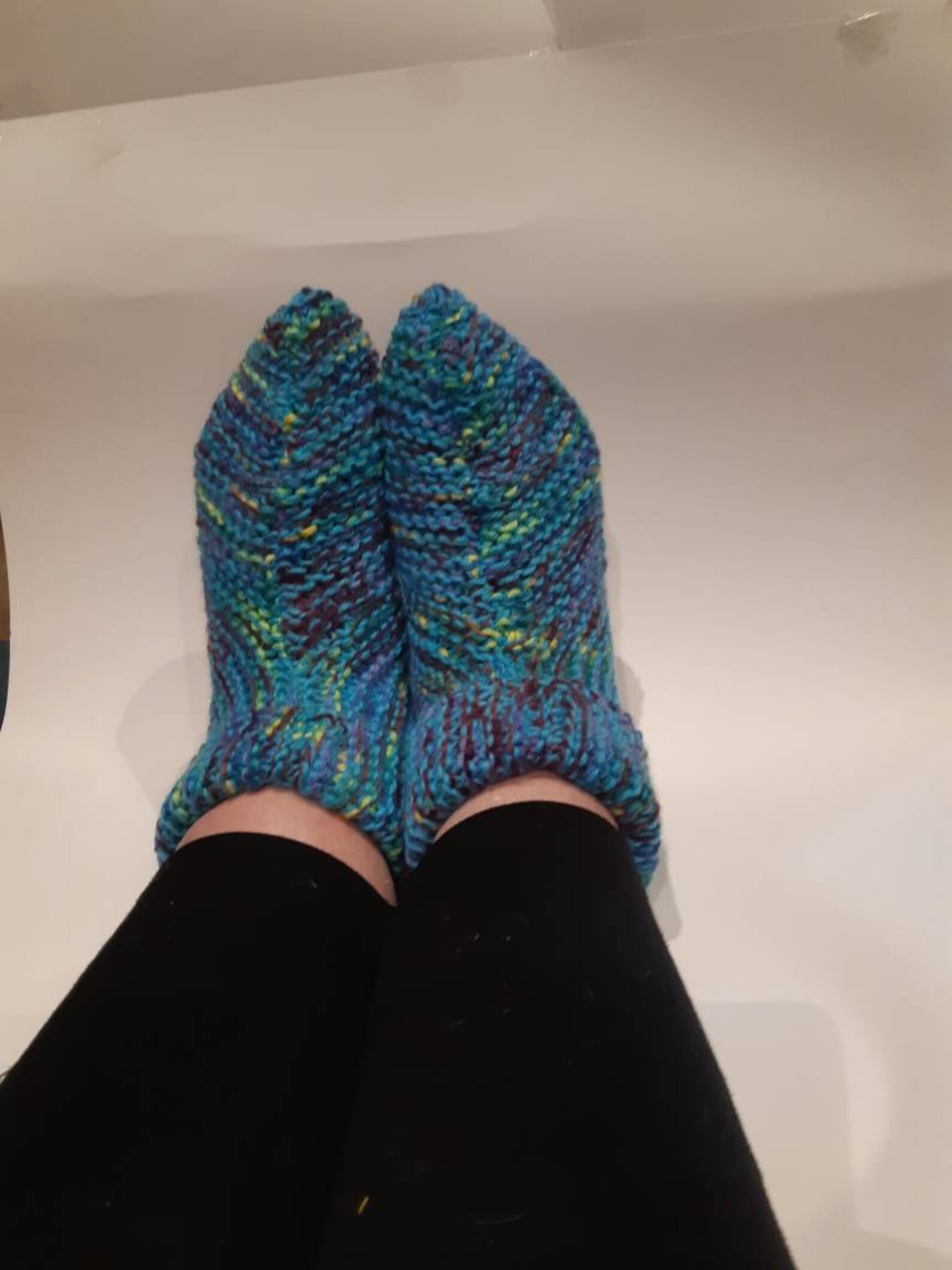 Warm and Cosy Slippers (bed Socks) Double Yarn With a Knitted Sole - Etsy