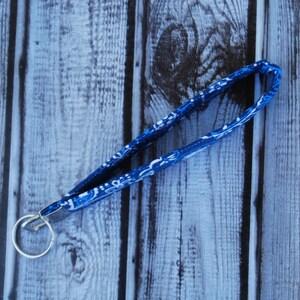 Bandana Keychain, Personalized Keychain, Fabric Key Fob, Wrist Lanyard ...