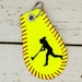 Softball Keychain Personalized Softball Key Chain Embroidered - Etsy