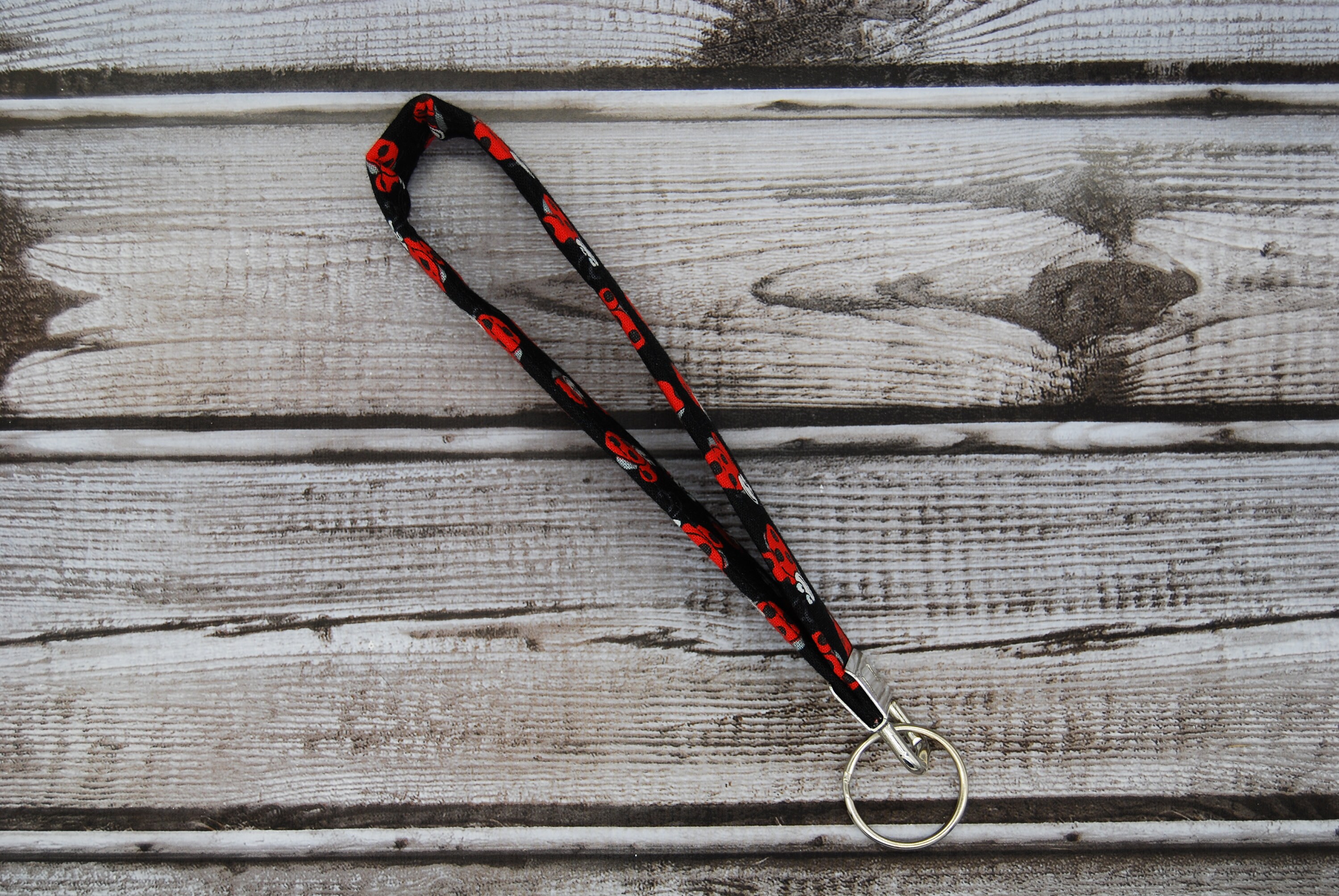 Ladybug Fabric Wristlet Key Chain, Fabric Key Fob, Fabric Wrist Lanyard ...