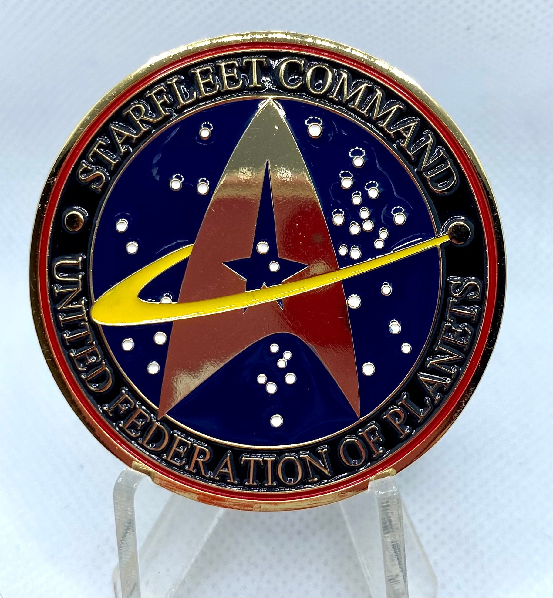 Pièce de 5 cm n 01 version dorée capitaine James T Kirk - Etsy France