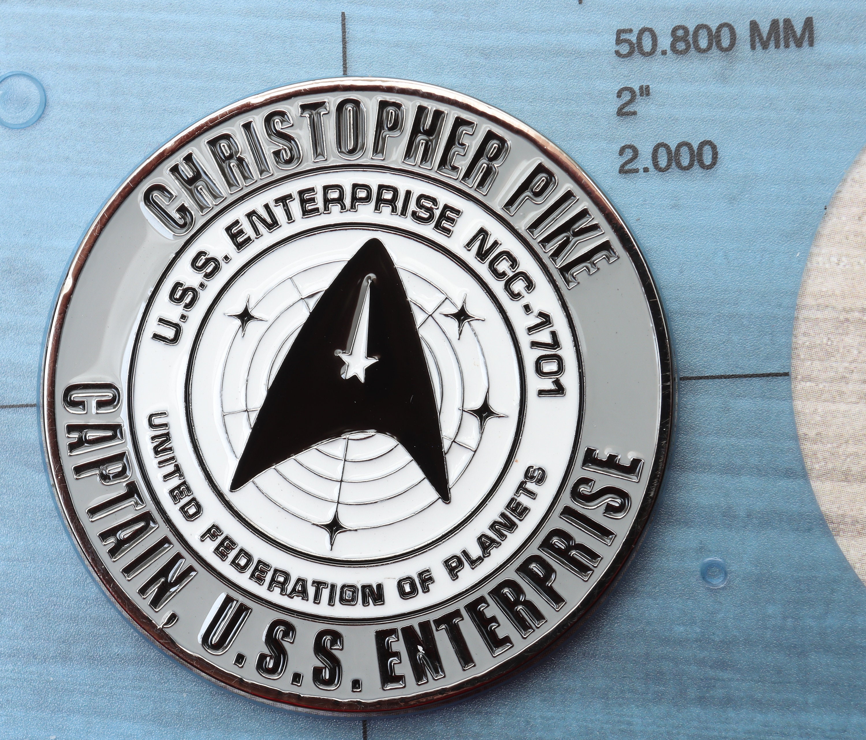2 Star Trek Captain Christopher Pike USS Enterprise Away Patch ...