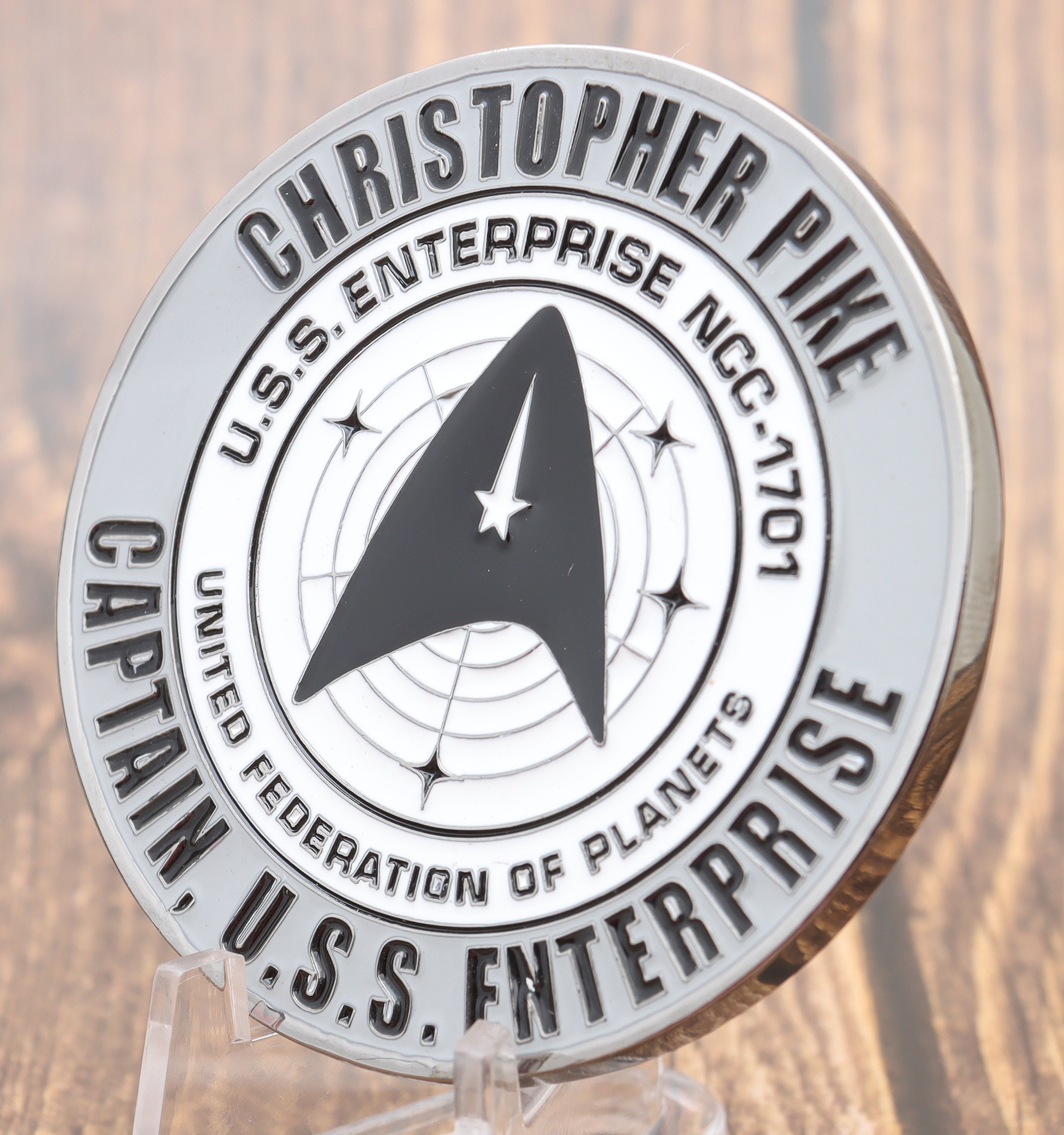 2 Star Trek Captain Christopher Pike USS Enterprise Away Patch ...
