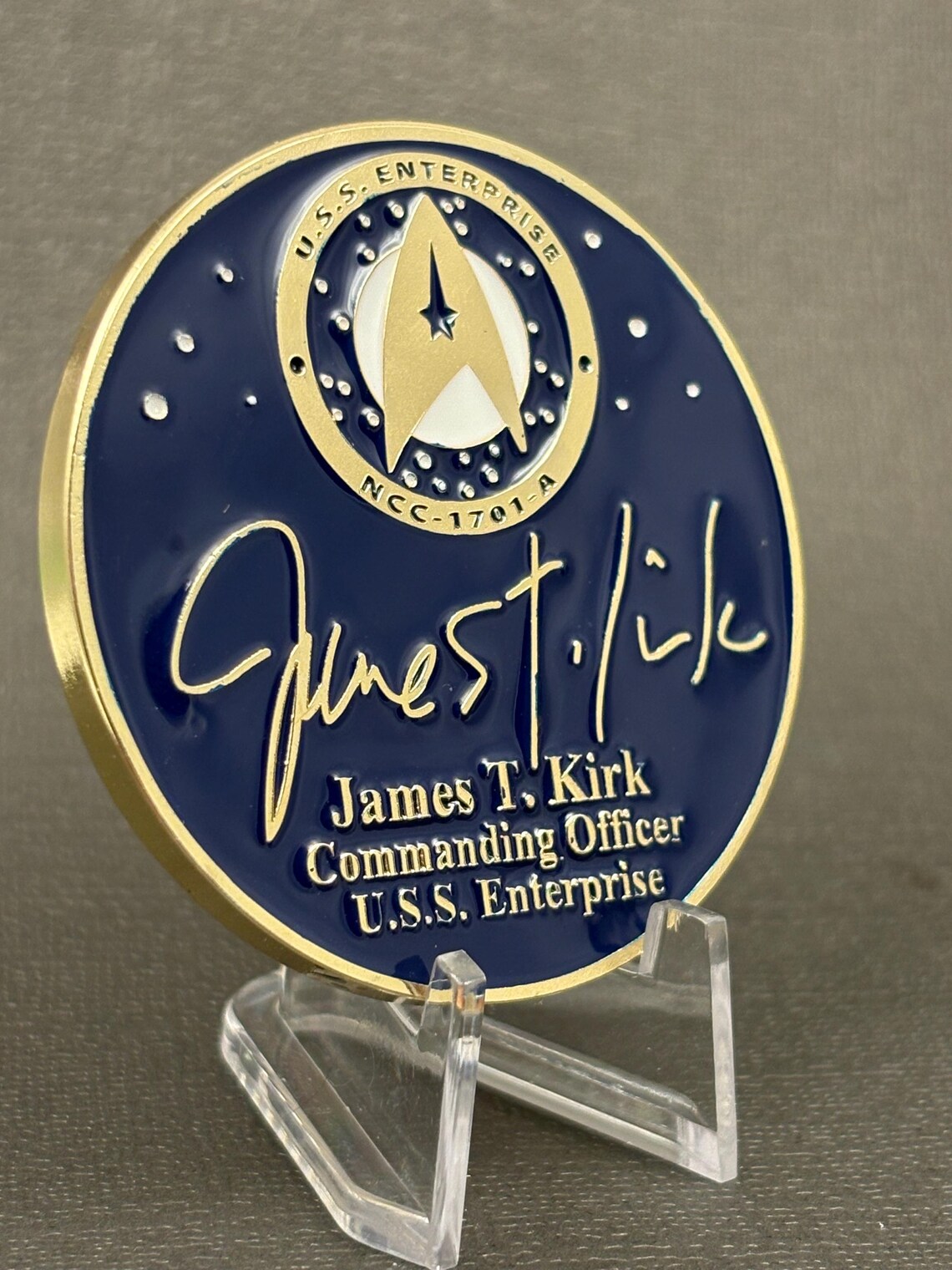 Gold Version Star Trek Captain James T Kirk Commander USS Enterprise ...