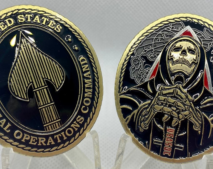 U.S. Army Special Operations Command USASOC SOCOM 2 Challenge Coin ...