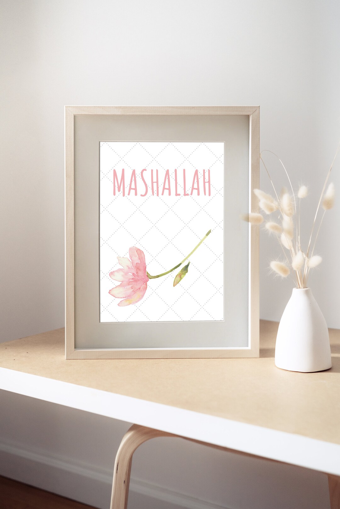 Mashallah Islamic Print Wall Artarabic Calligraphy Font - Etsy