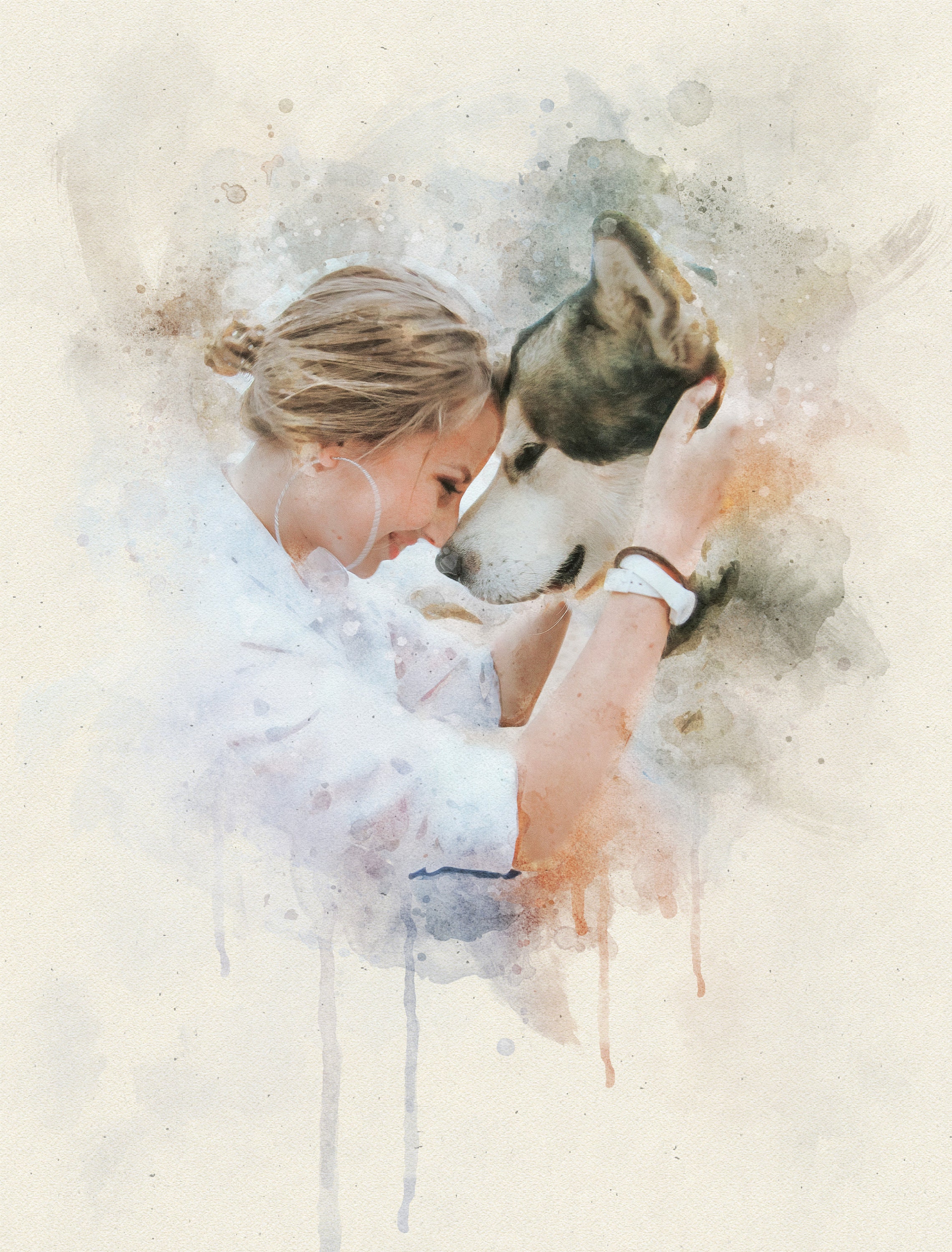 Pet Owner Portrait Pet Owner Painting Pet Owner Gift | Etsy