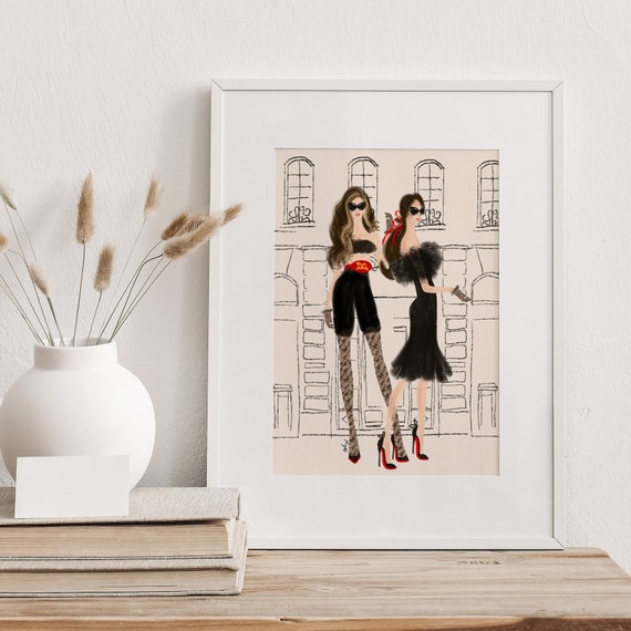Flaunt It fashion Illustration Print fashion Illustration - Etsy