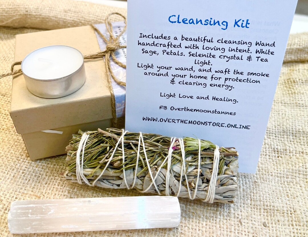 Smudging Spiritual Cleansing Gift. White Sage Cleansing Kit. Smudging ...
