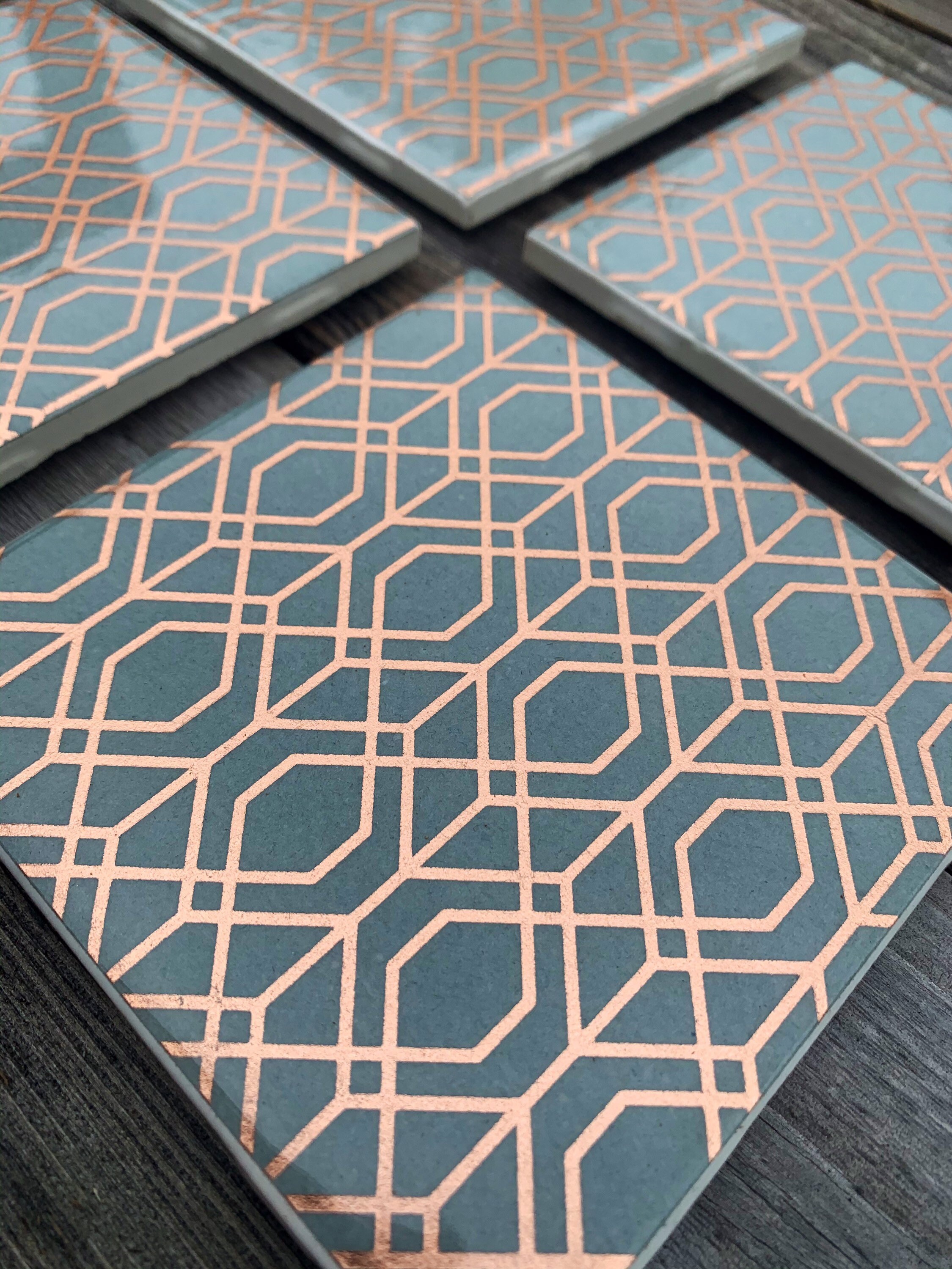 Ceramic Tile Coasters I Set of 4 I Repurposed I Handmade I - Etsy UK