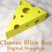 Cheese Slice Box, Christmas Treat, Wedding Favor, Baby Shower, Digital ...
