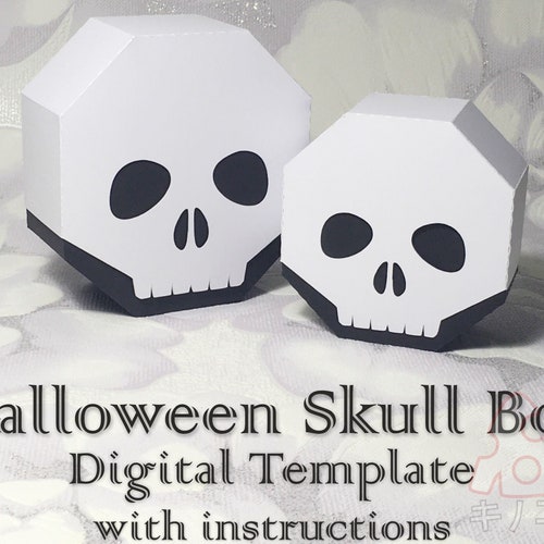 Halloween Skull Treat Box Favor Trick or Treat Candy Box - Etsy