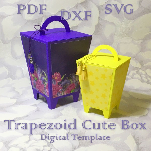 Trapezoid Box Template - Etsy