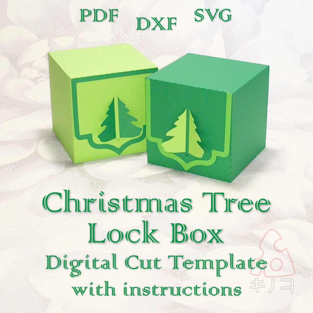 Christmas Tree Lock Box, Wedding Favor, Baby Shower Gift Box, Festive ...