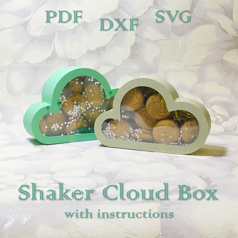 Shaker Cloud Box, Gift Treat Box, Birthday, Baby Shower, Party ...