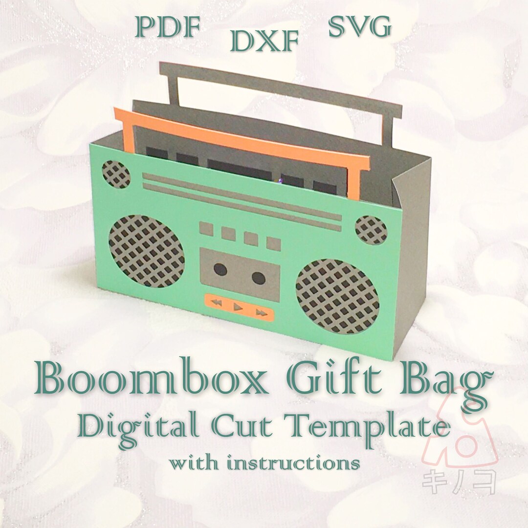 Boombox Gift Bag, Shadow Box, 90s Style Party Decor, Retro Treat Holder ...