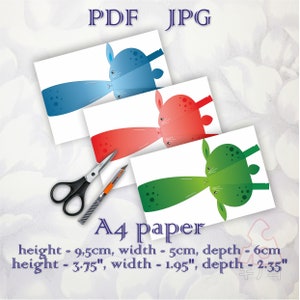 Printable Easter Bunny Box, Printable Favor Box, Print Party Decor ...