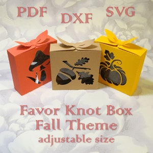 Favor Knot Box, Fall, Treat Gift Box, Wedding, Baby Shower, Digital ...