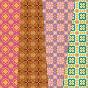 Tiles Pattern Seamless Digital Pattern Paper, Printable Patterns, JPEG ...