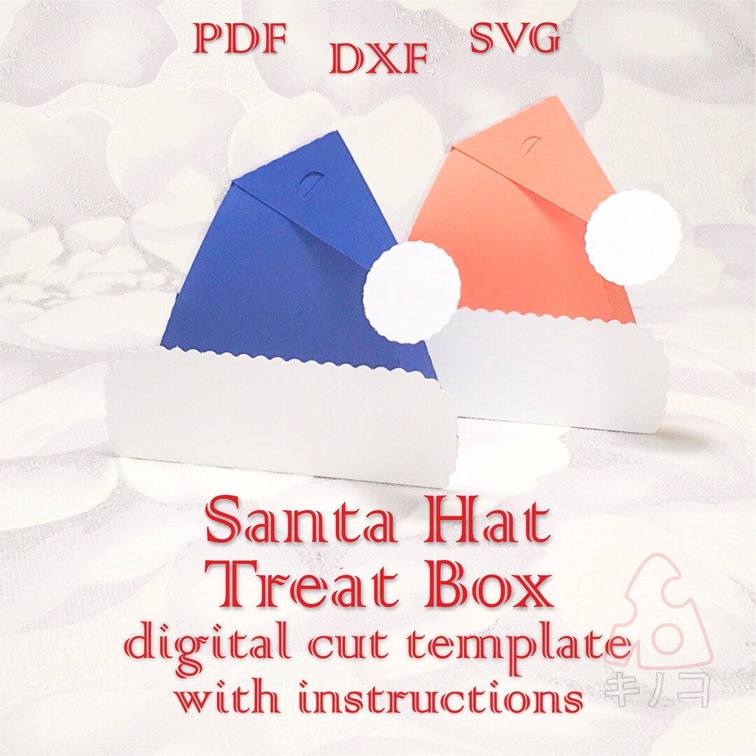 Santa Hat Treat Box, New Year Treat, 3D, Festive Candy Party Favor, SVG ...