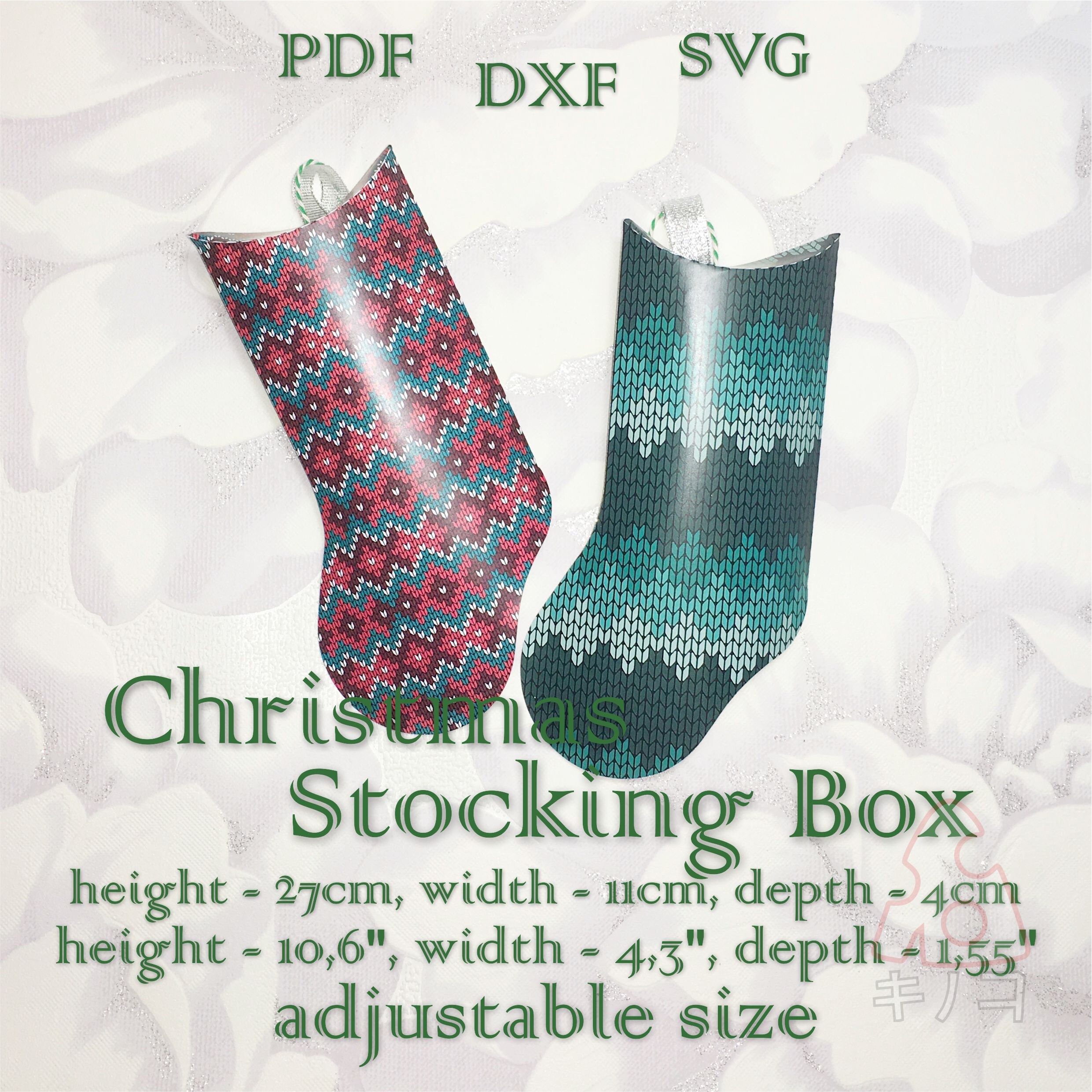 Christmas Stocking Box, Winter Treat Box, Festive Box, Knitted Sock ...