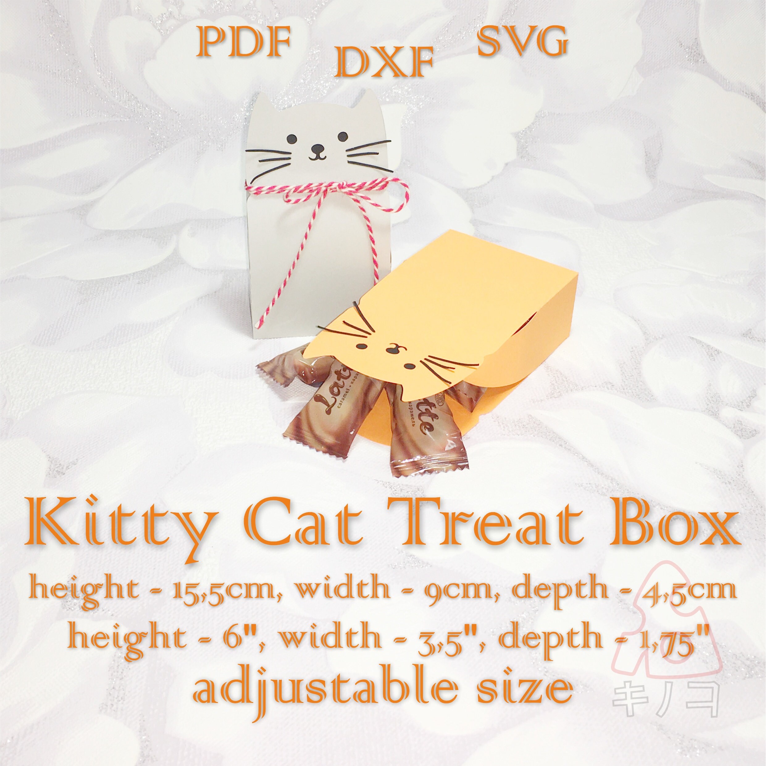 Kitty Cat Treat Box, Candy Gift, Kids Party Favor, Baby Shower Favor ...
