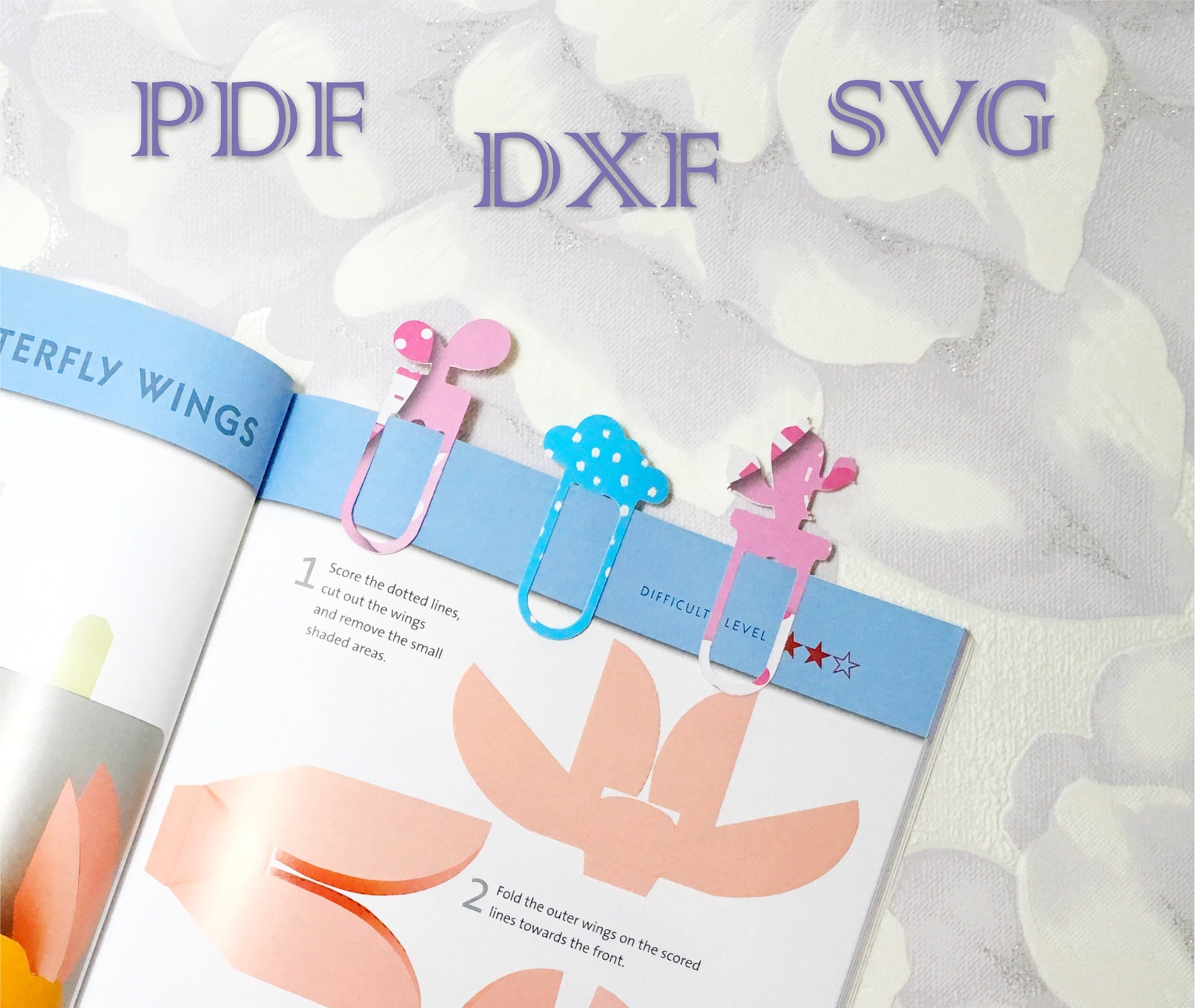 Paper Clips Cut Files Bookmarks PDF SVG DXF Silhouette - Etsy