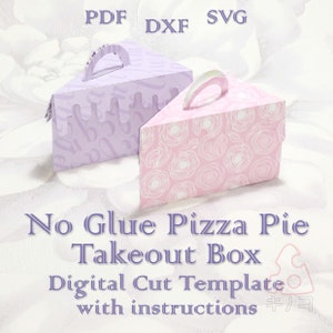 No Glue Pizza Pie Takeout Box, Wedding Favor, Birthday, Baby Shower ...