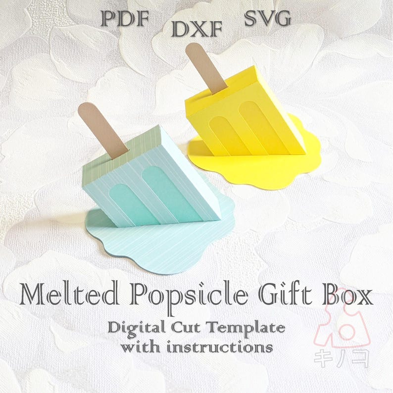 Melted Popsicle Gift Box, Icecream Treat Holder, Prop Party Box Decor ...