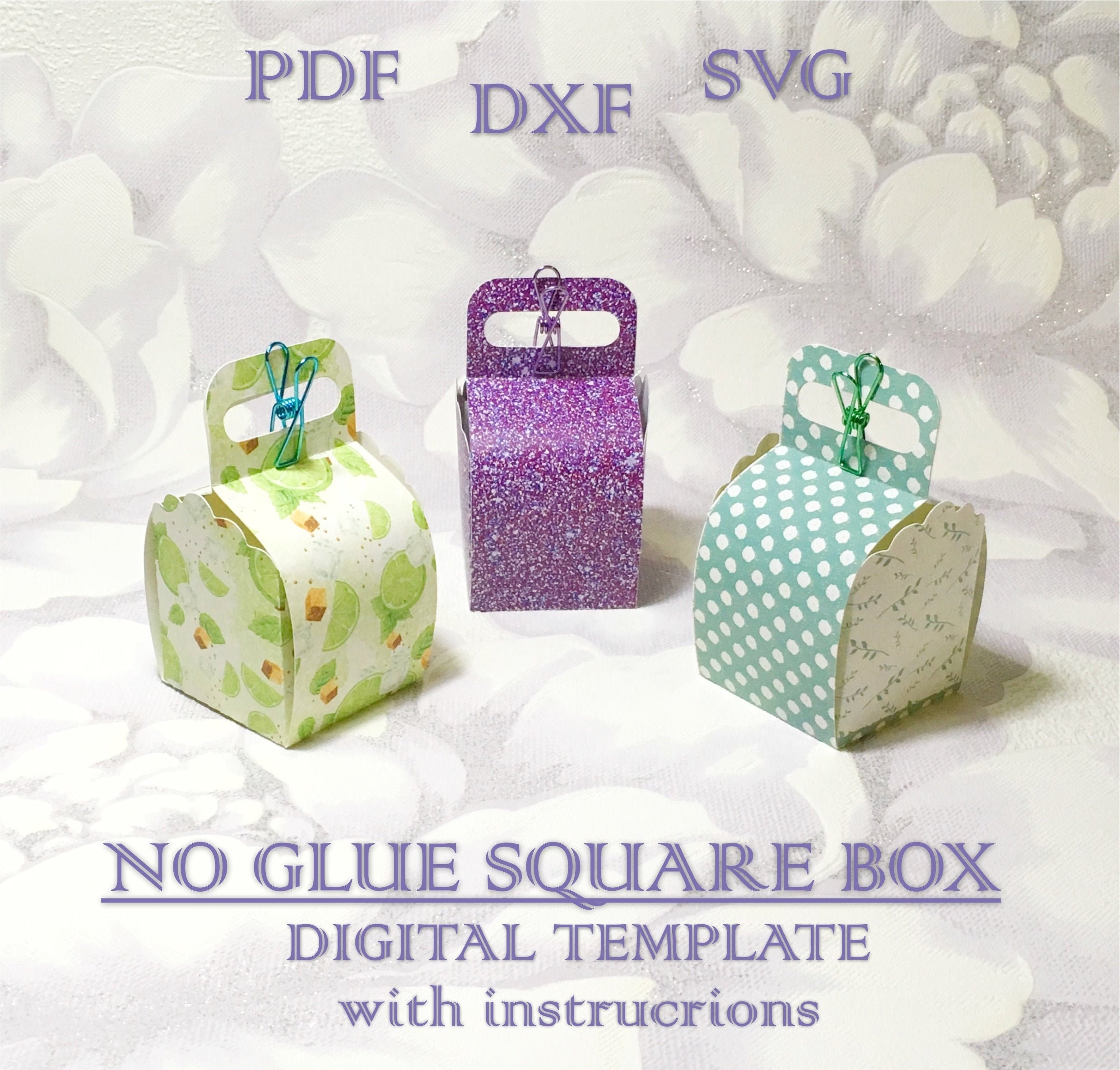 No Glue Gift Box No Glue Simple Box No Glue Box Gift Box - Etsy