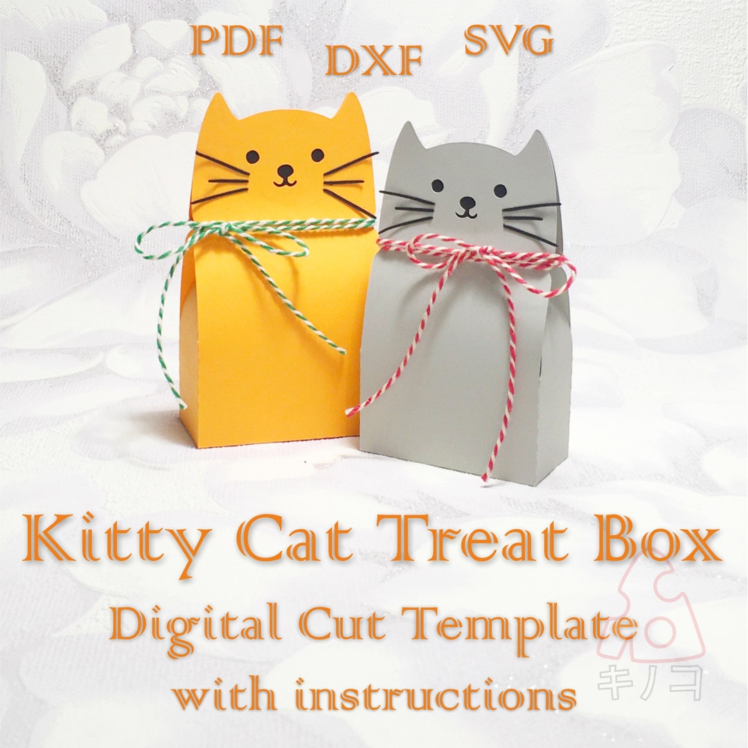 Kitty Cat Treat Box, Candy Gift, Kids Party Favor, Baby Shower Favor ...