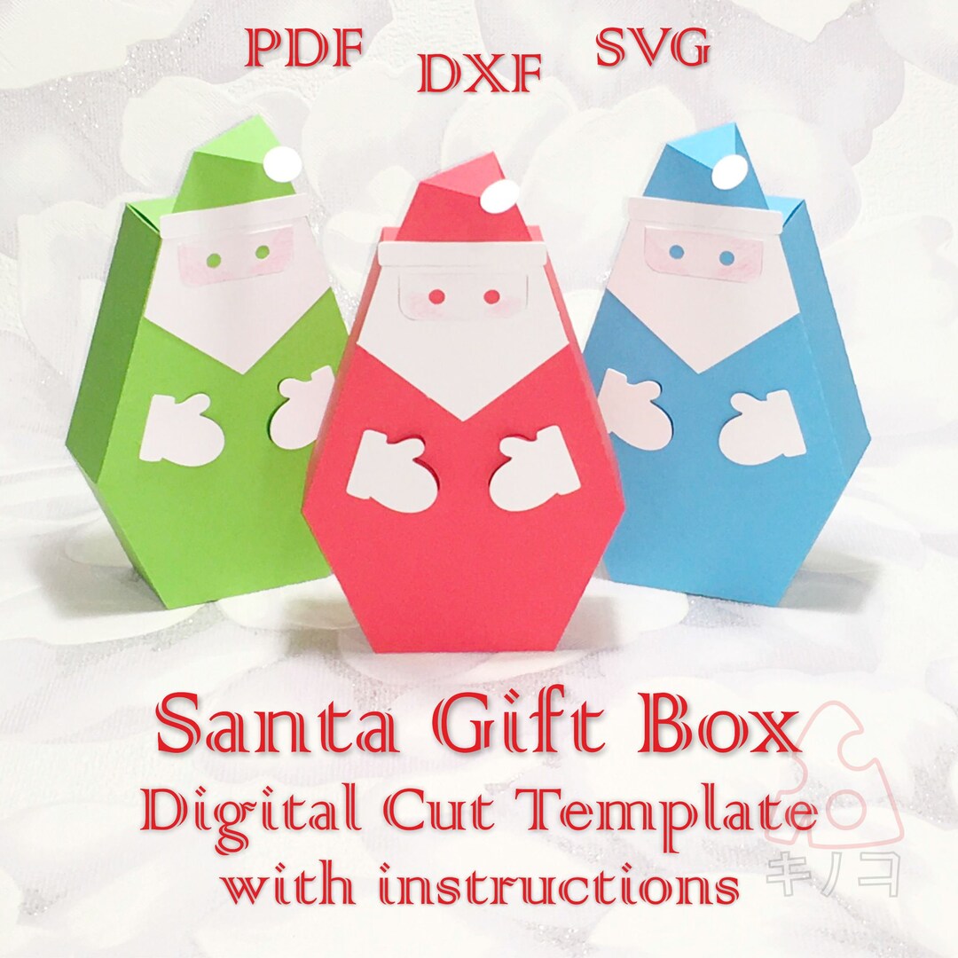 Christmas Santa Gift Box, New Year Treat, 3D, Festive Candy Party Favor ...