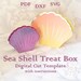 Sea Shell Treat Box, Holiday Gift, Summer Kid's Party Box, Home Decor ...