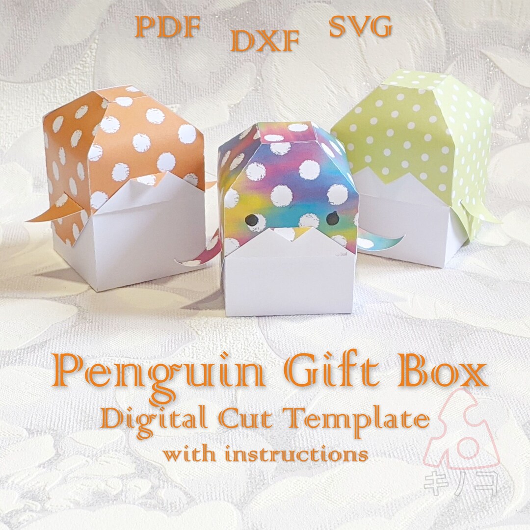Pinguin Gift Box, Birthday Gift Treat Box, Kid's Party Box, Home Decor ...