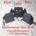Halloween Bat Treat Box, Favor, Trick or Treat Candy Box, Digital ...