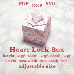 Heart Lock Box, Wedding Favor, Baby Shower Gift Box, Valentine's Day ...
