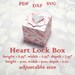 Heart Lock Box, Wedding Favor, Baby Shower Gift Box, Valentine's Day ...