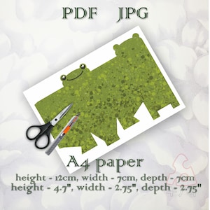 Printable Frog Box, Printable Boxes, Gift Box, Floral Printable Favor ...