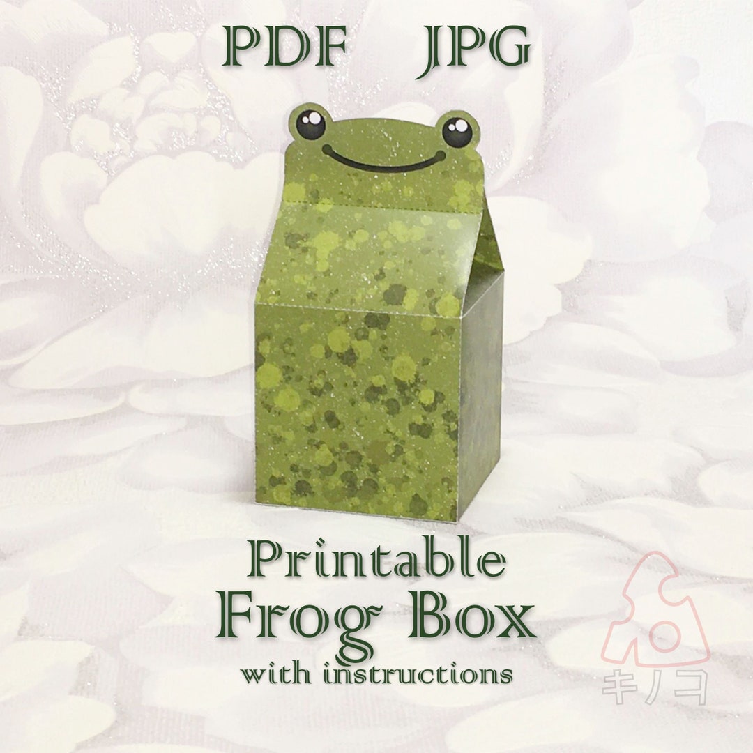 Printable Frog Box, Printable Boxes, Gift Box, Floral Printable Favor ...