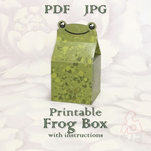 Printable Frog Box, Printable Boxes, Gift Box, Floral Printable Favor ...