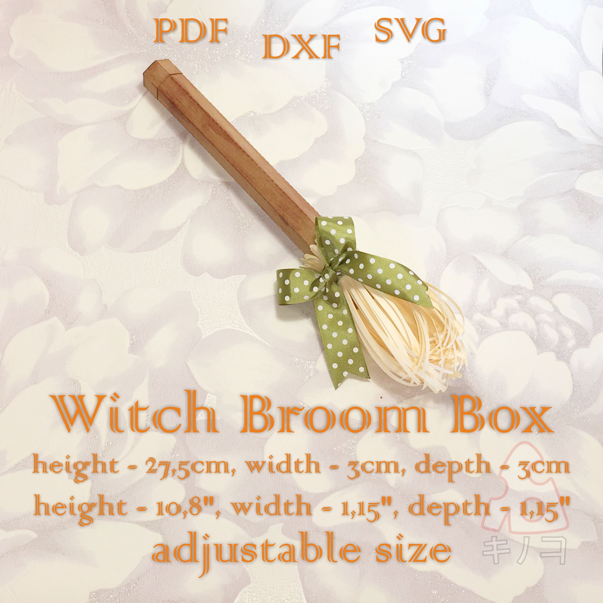 Halloween Witch Broom Box, Fall Decor, Trick or Treat Candy Box ...