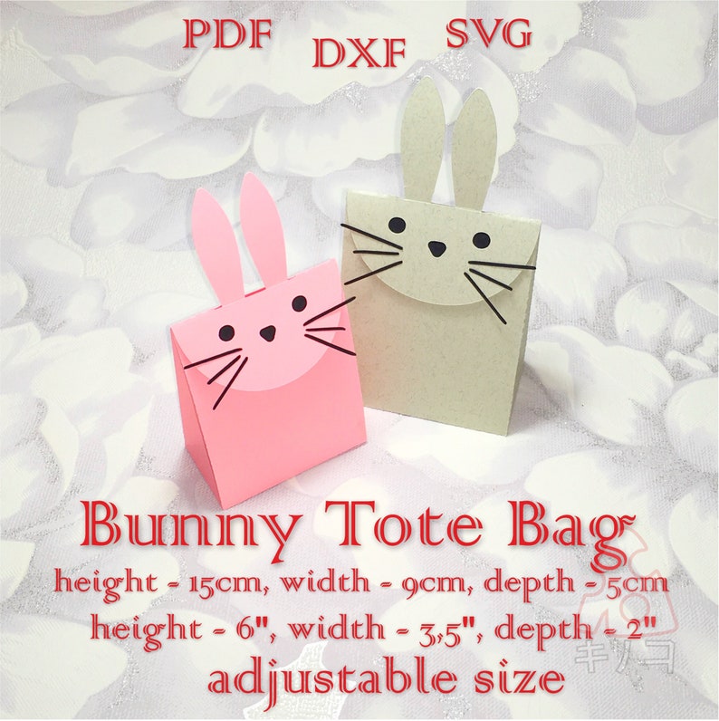 Bunny Tote Bag Candy Gift Kids Party Favor Baby Shower - Etsy