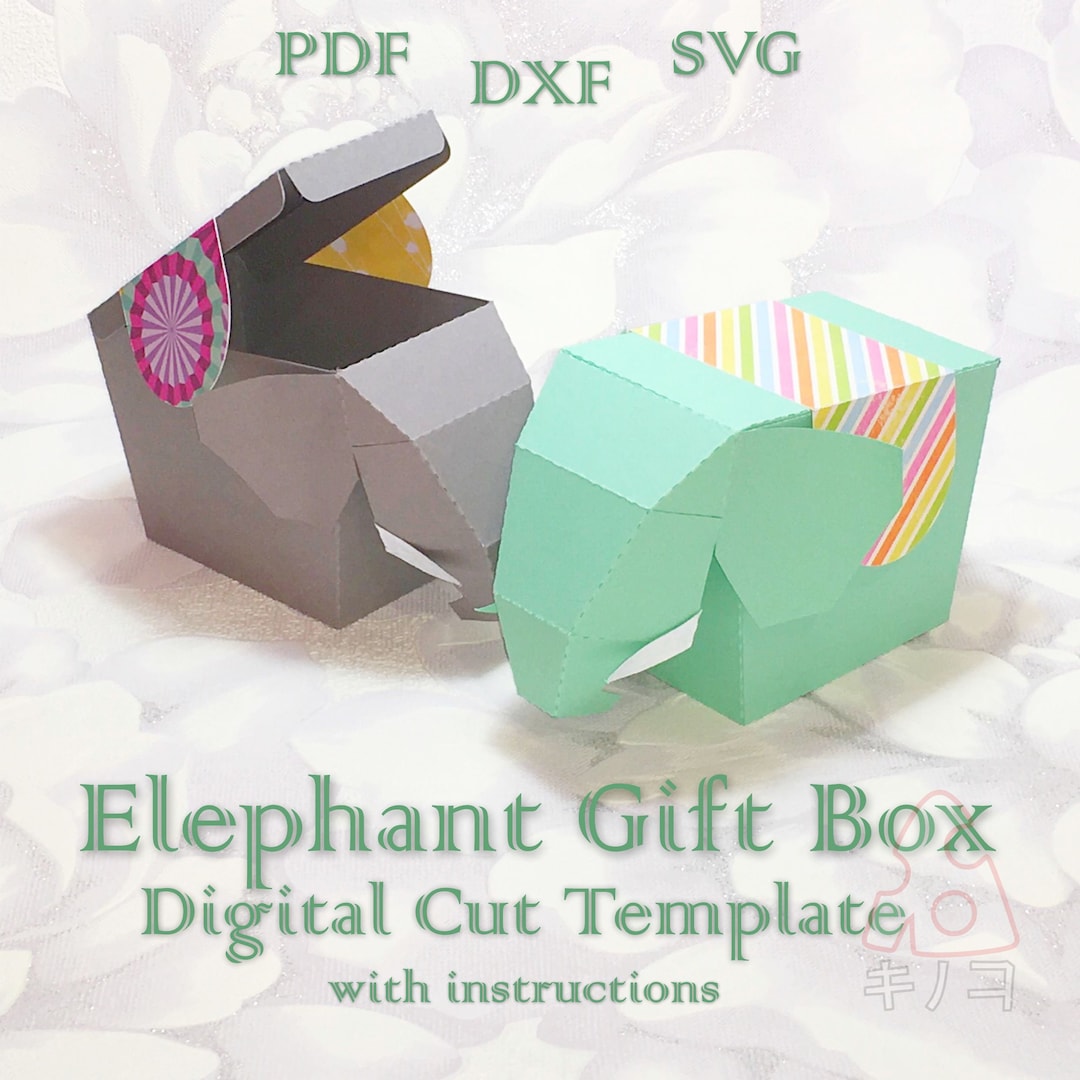 Elephant Gift Box, Birthday , Dambo Box, Treat Holder, Kids Party Decor ...