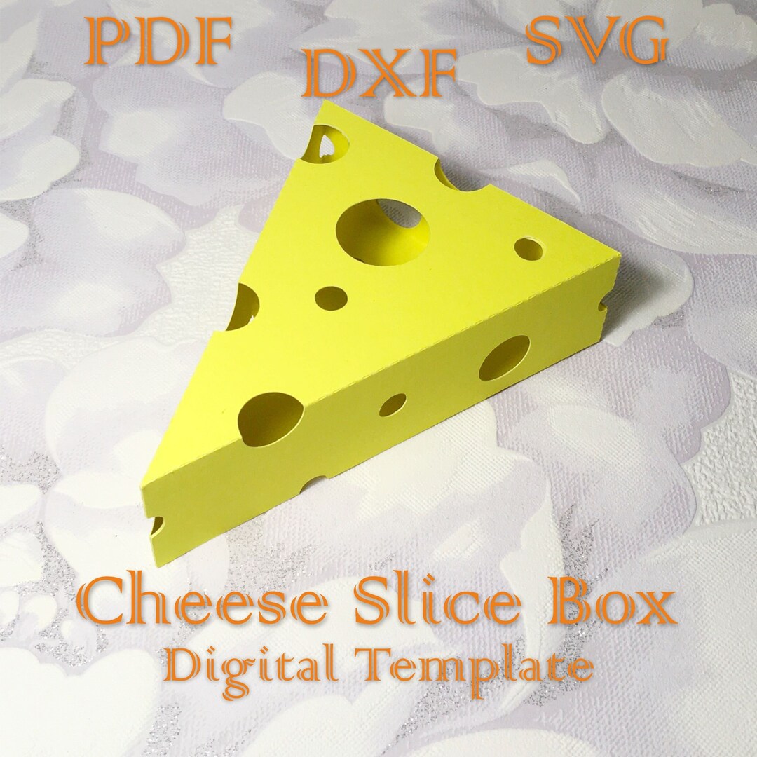Cheese Slice Box, Christmas Treat, Wedding Favor, Baby Shower, Digital ...