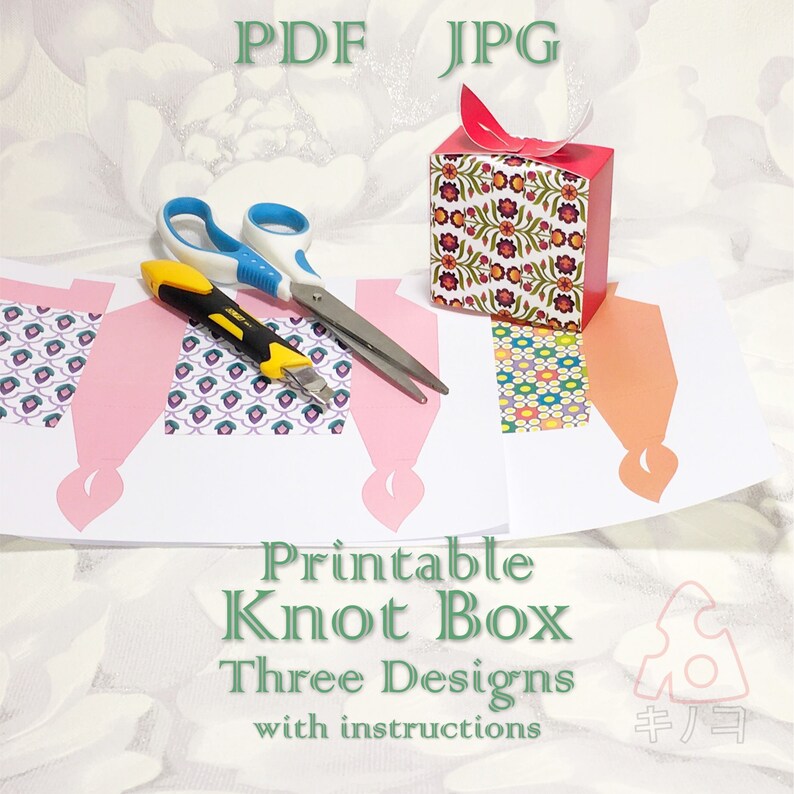 Printable Knot Box Printable Boxes Gift Box Floral - Etsy