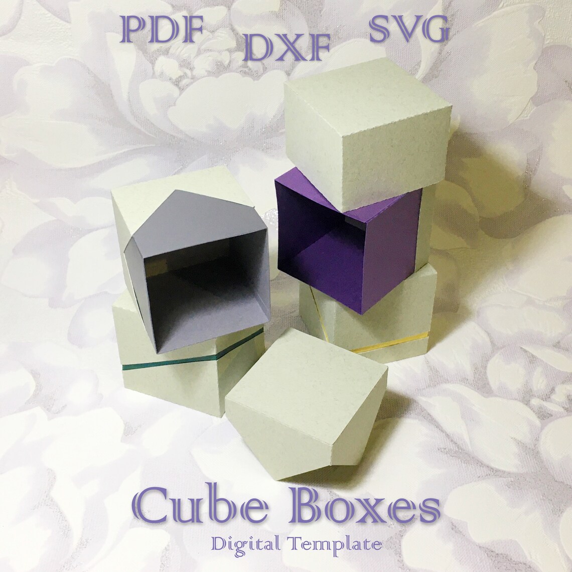 Cube Box Treat Box Party Decoration Birthday Gift Digital - Etsy