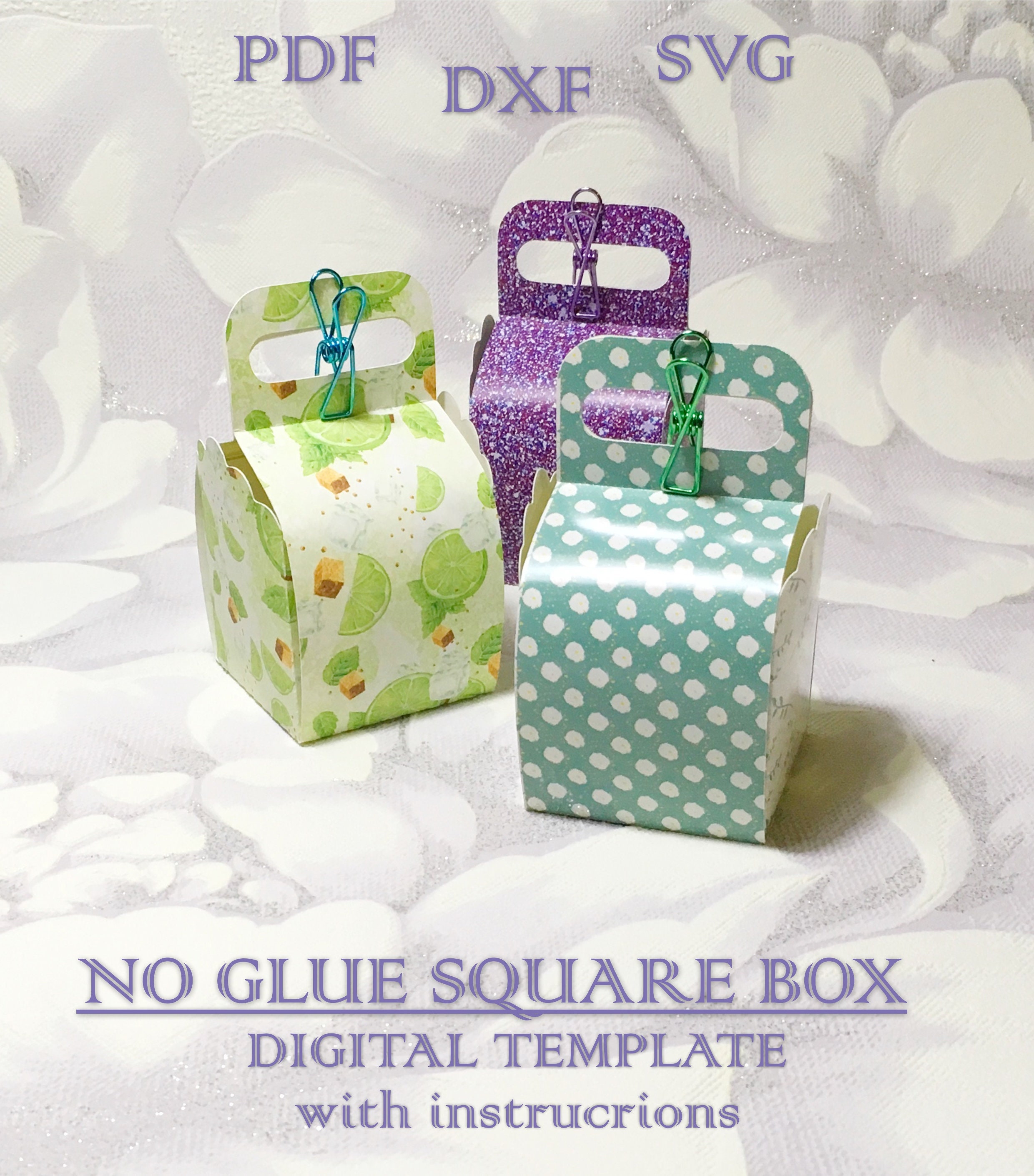 No Glue Gift Box No Glue Simple Box No Glue Box Gift Box - Etsy