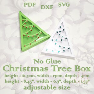 No Glue Christmas Tree Box, Treat Gift Box, Festive Candy Holder ...