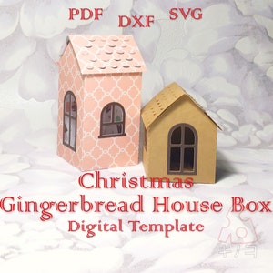 Christmas 3D Gingerbread House, New Year Treat Box, Candy Party Favor ...